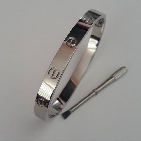 Jewelry | New Stainless Steel Love Screw Bangle Bracelet With ...